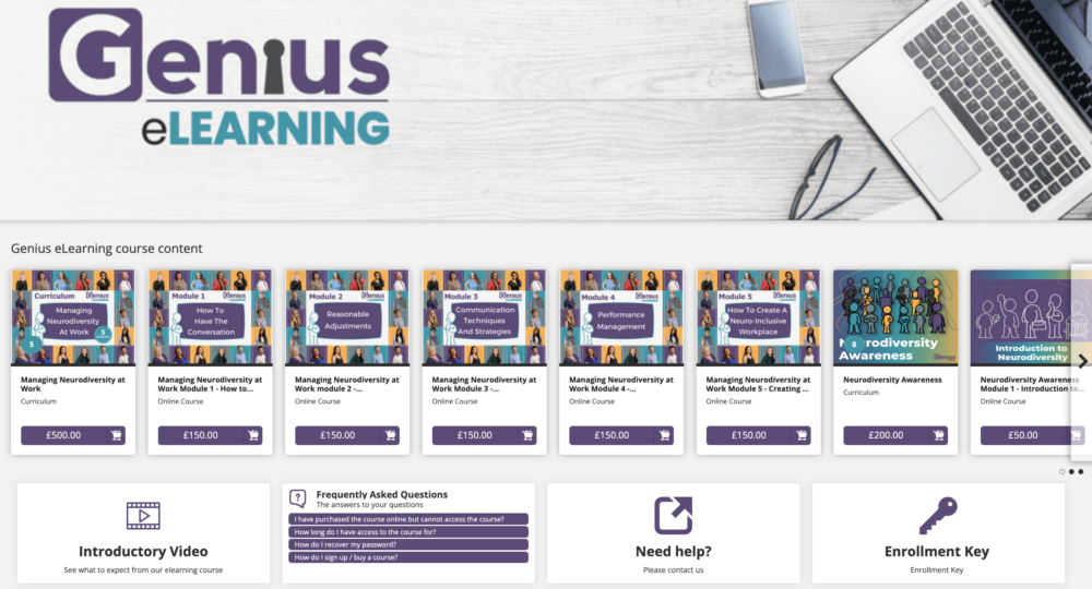 Neurodiversity eLearning courses - Genius Within